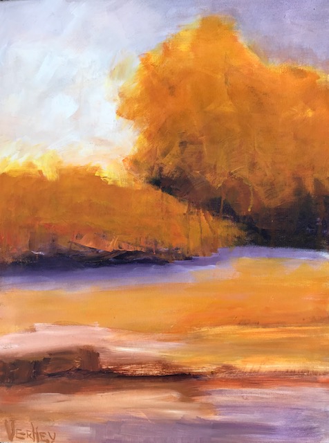 October Reflection by Evalyn VerHey | 24" x 18" | Oil