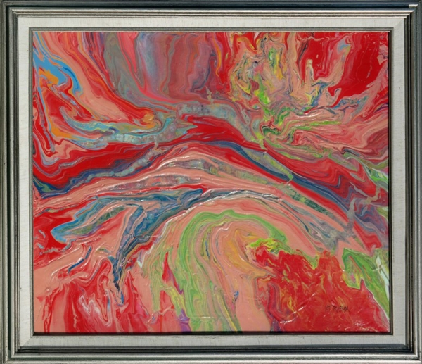 Lava by KT Riehm | 20" x 24" | Acrylic on panel